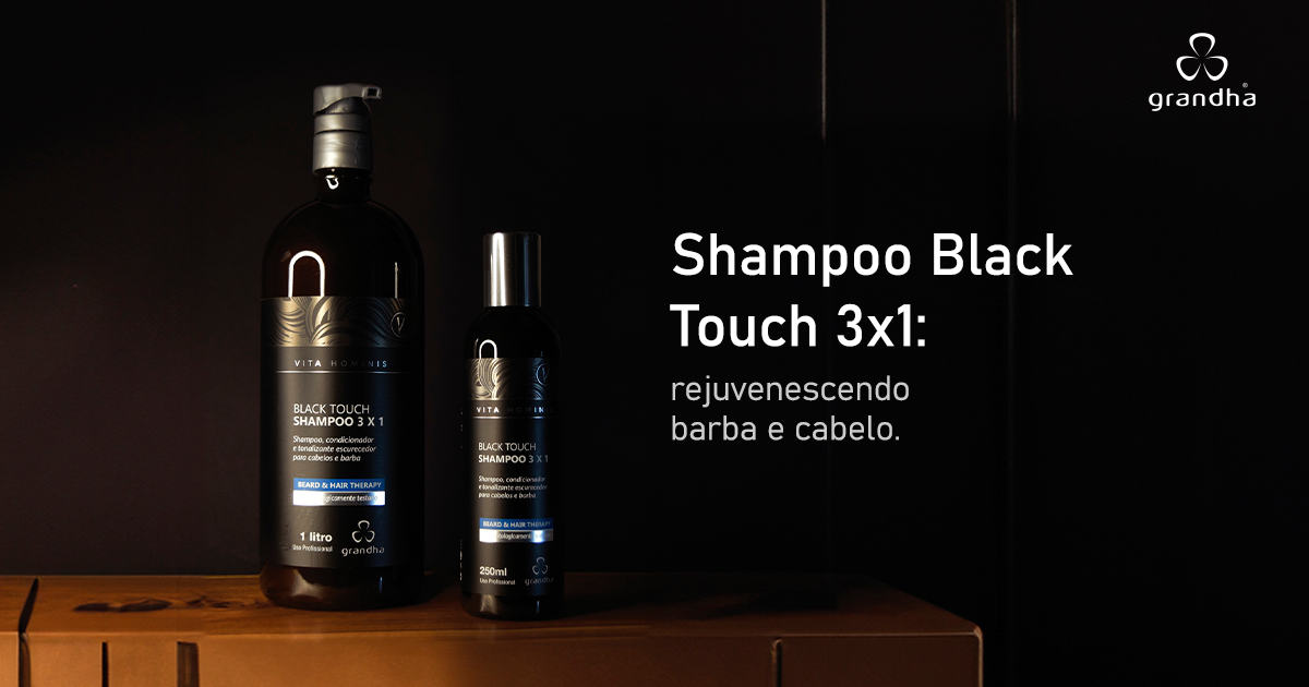 Black Touch 3x1 Shampoo: Rejuvenating Beard and Hair - Grandha ...